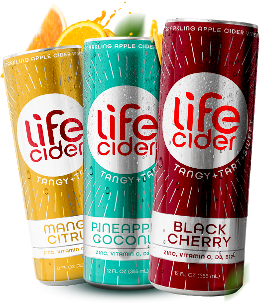 Life Cider - Tangy, Tart, Sweet - Apple Cider Vinegar Beverage